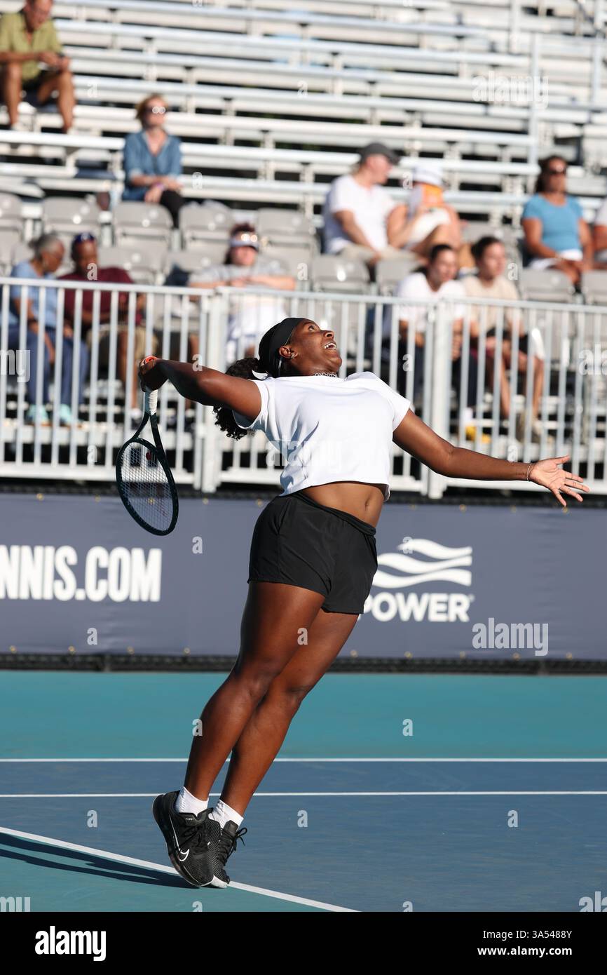 MIAMI GARDENS, FLORIDA - MARCH 20: Hailey Baptiste defeats Daria ...