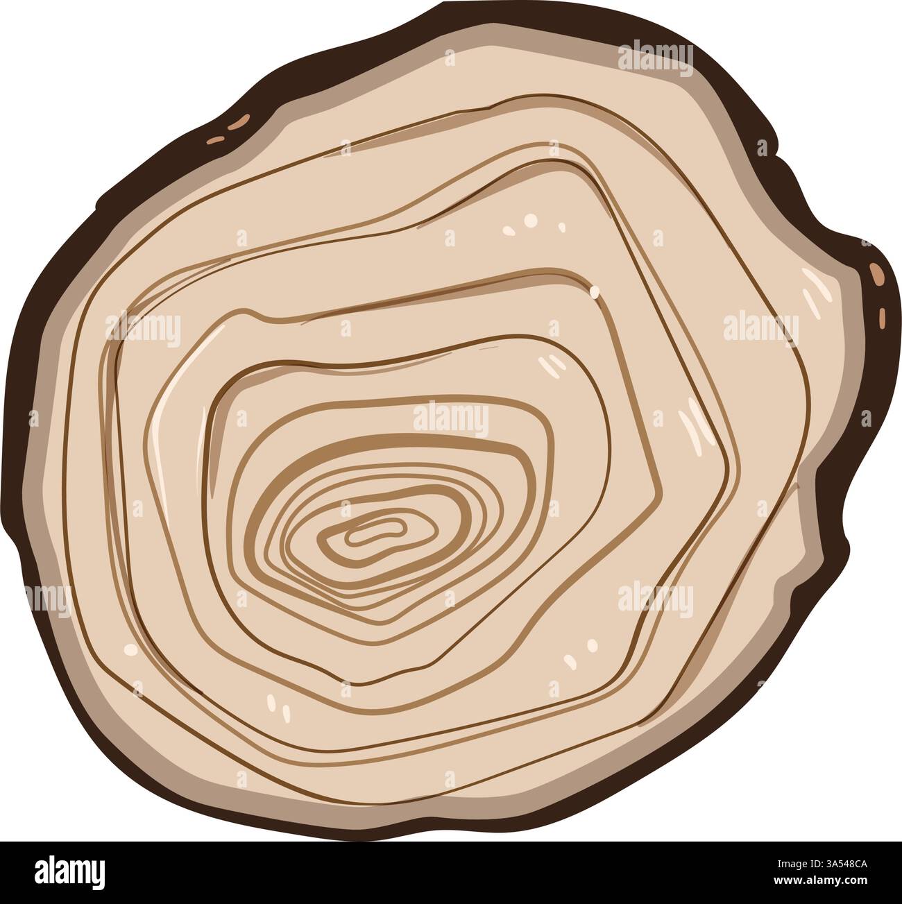 wood tree rings cartoon vector illustration Stock Vector Image & Art ...