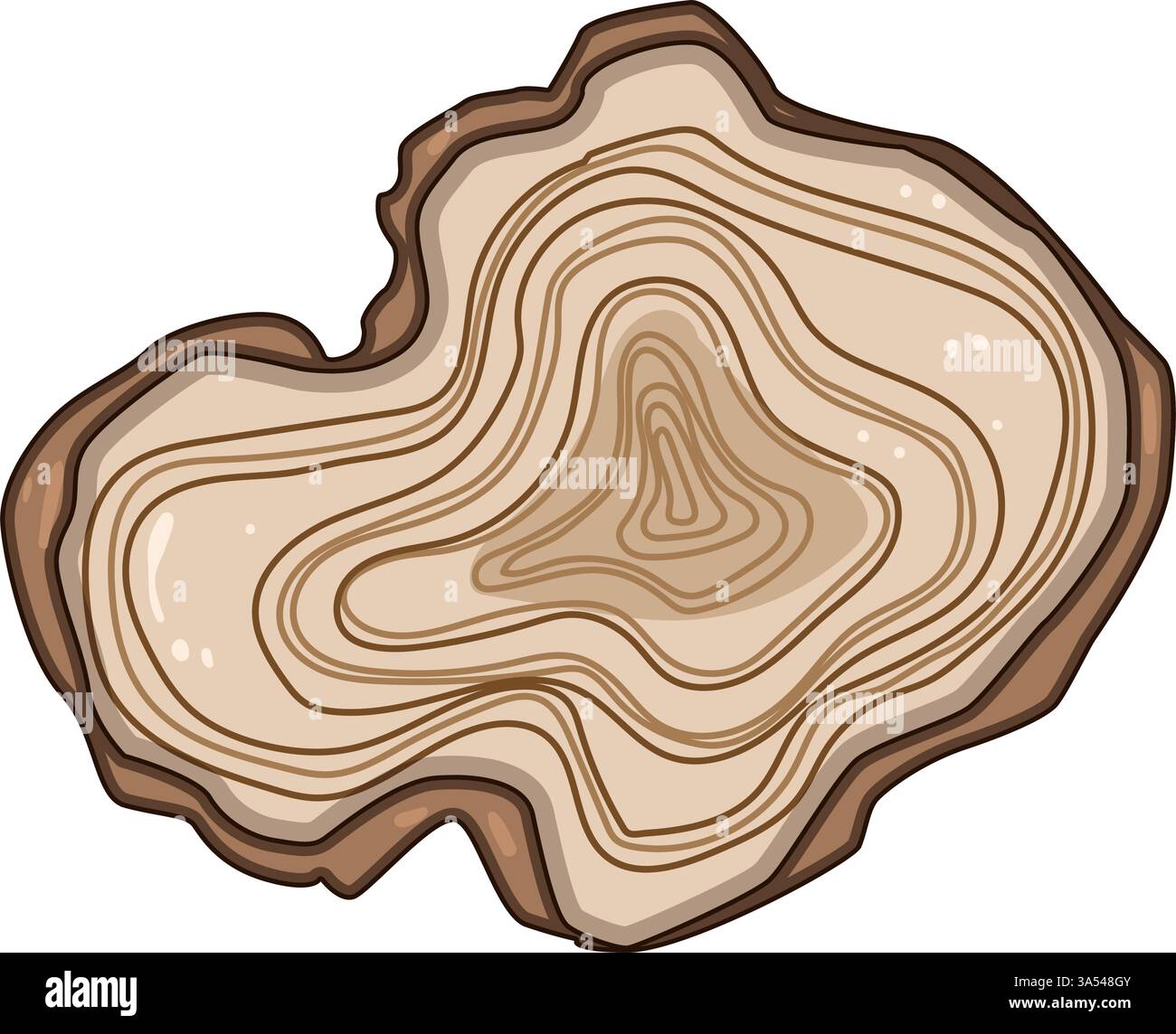 environment tree rings cartoon vector illustration Stock Vector Image ...