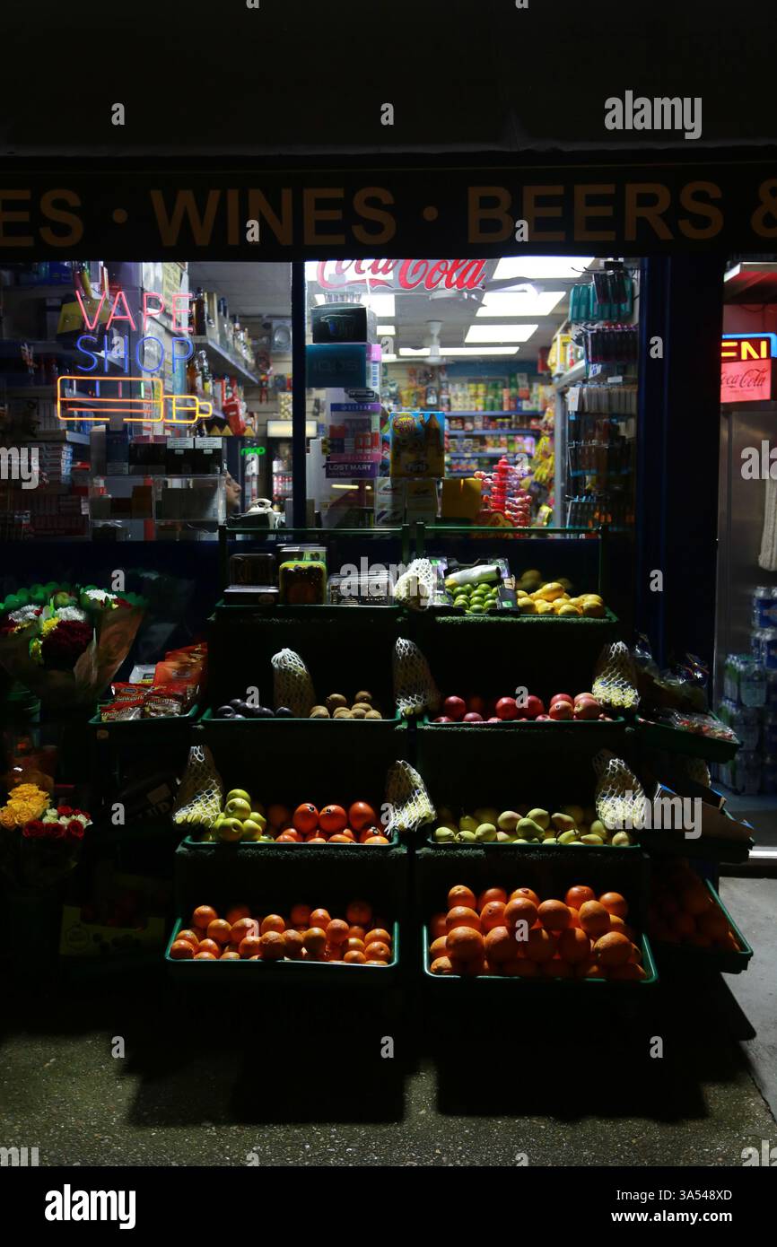 Shopfront at night, London Stock Photo - Alamy