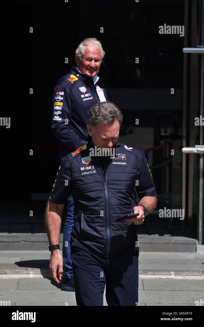 Christian Horner (GBR) Red Bull Racing Team Principal and Dr Helmut ...