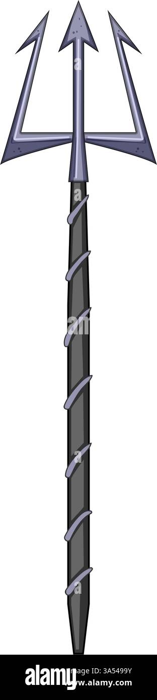 sea trident magic cartoon vector illustration Stock Vector Image & Art ...