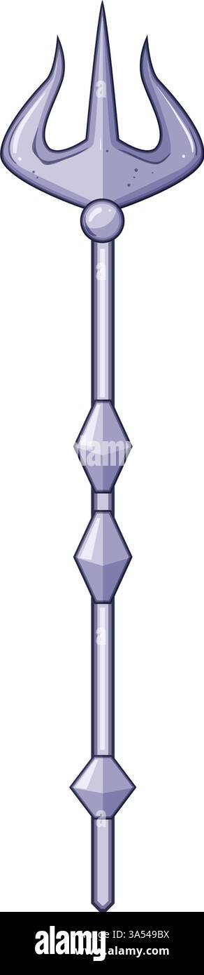 mythology trident magic cartoon vector illustration Stock Vector Image ...