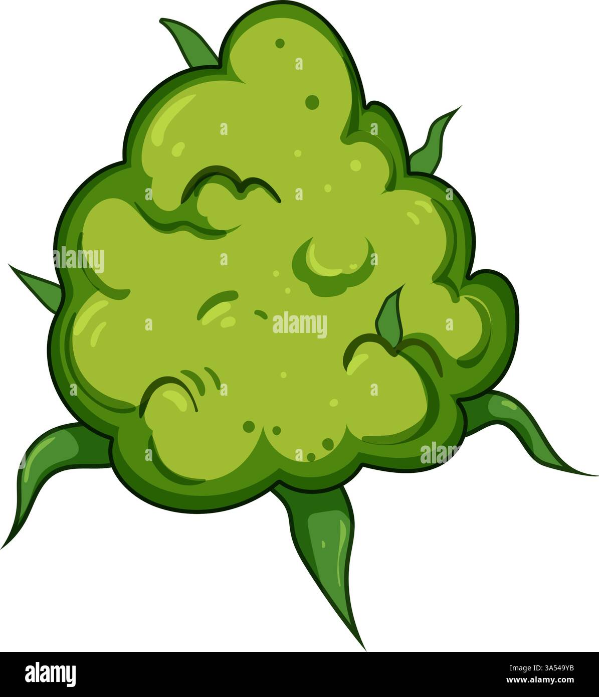 sativa weed bud cartoon vector illustration Stock Vector Image & Art ...