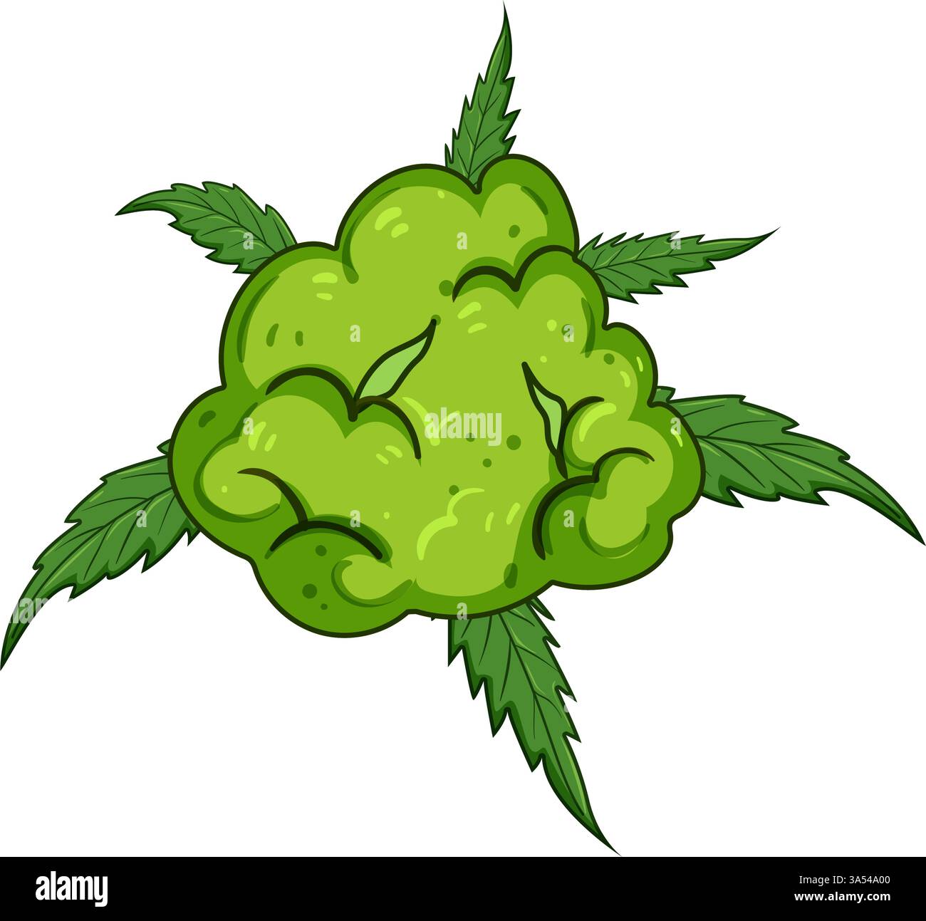 marijuana weed bud cartoon vector illustration Stock Vector Image & Art ...