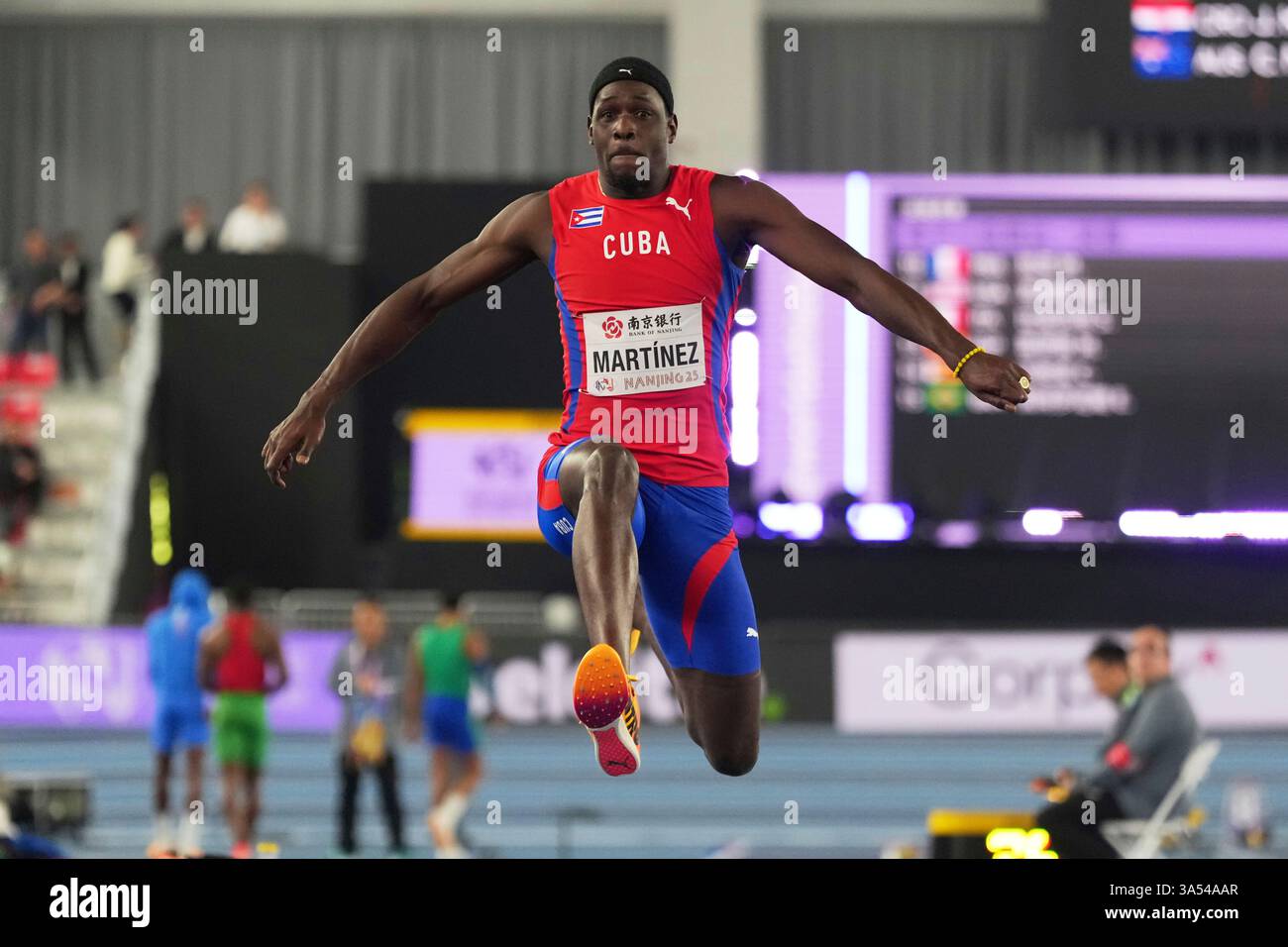Lazaro Martinez of Cuba competes in men's triple jump during the World ...