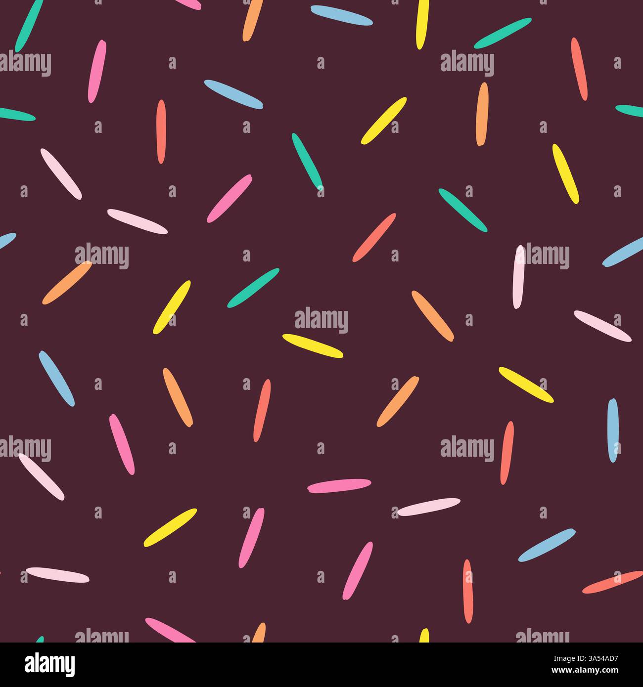 Simple Sprinkle Seamless Pattern. Chocolate donut or cake glaze with ...