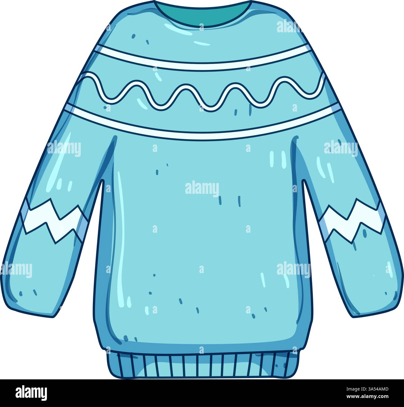 jolly winter sweater cozy cartoon vector illustration Stock Vector ...