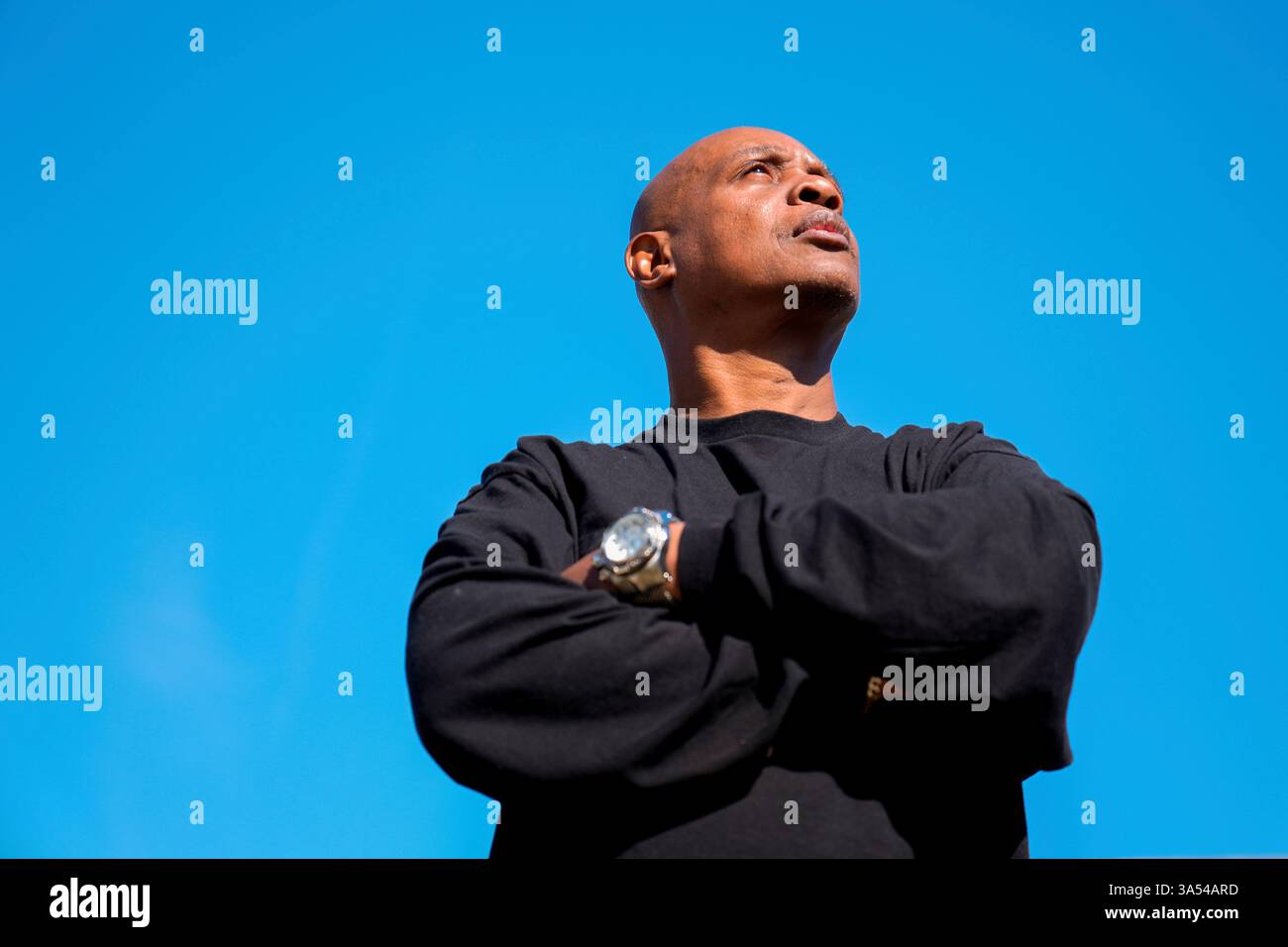 Arlando "Tray" Jones poses for a portrait at his home in Dundalk, Md ...