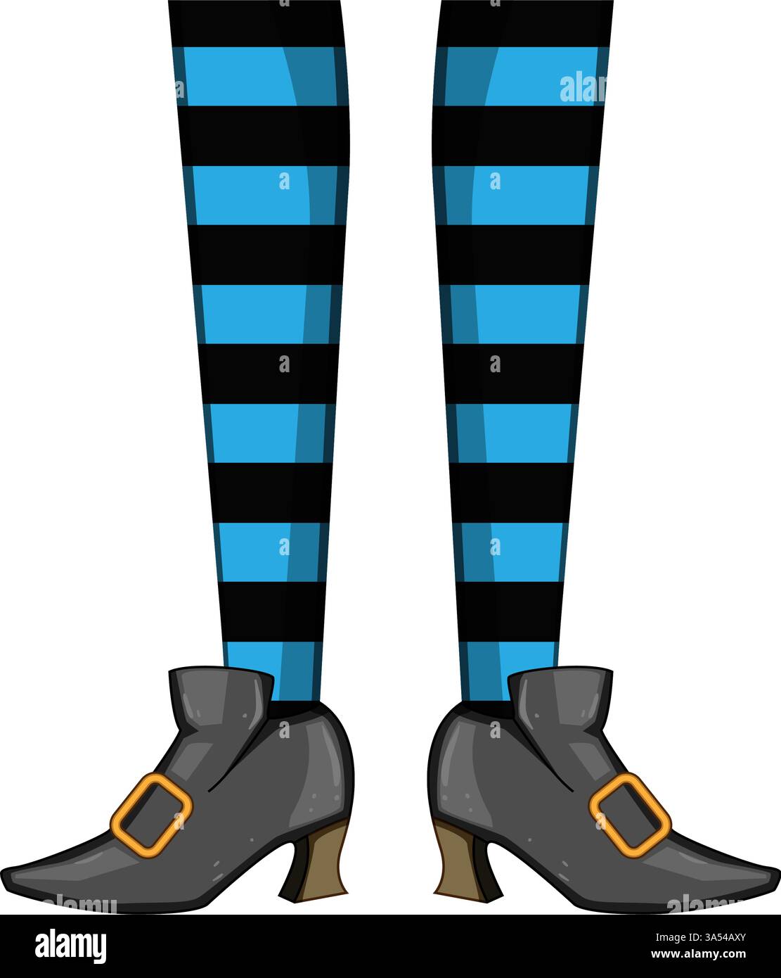 costume witch legs cartoon vector illustration Stock Vector Image & Art ...
