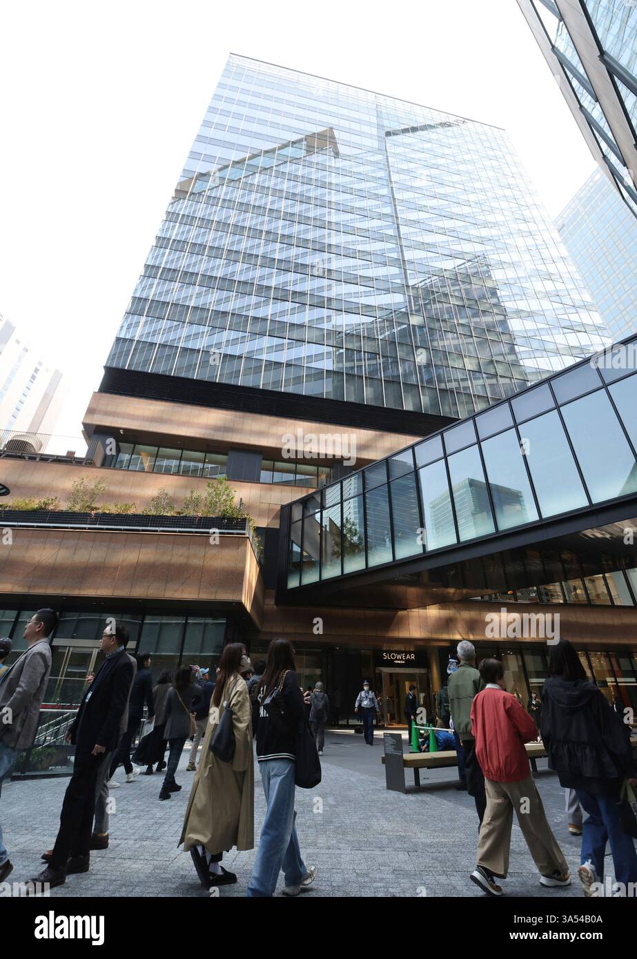 Visitors to the South Building of GRAND GREEN OSAKA, which opened in ...