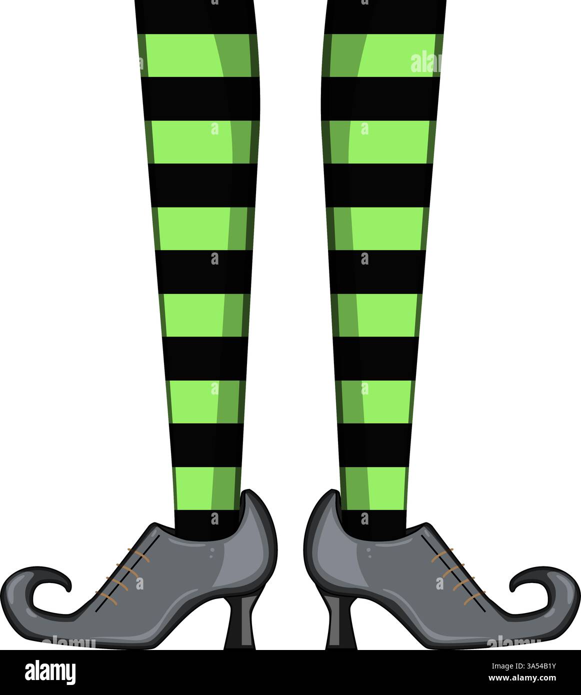 halloween witch legs cartoon vector illustration Stock Vector Image ...