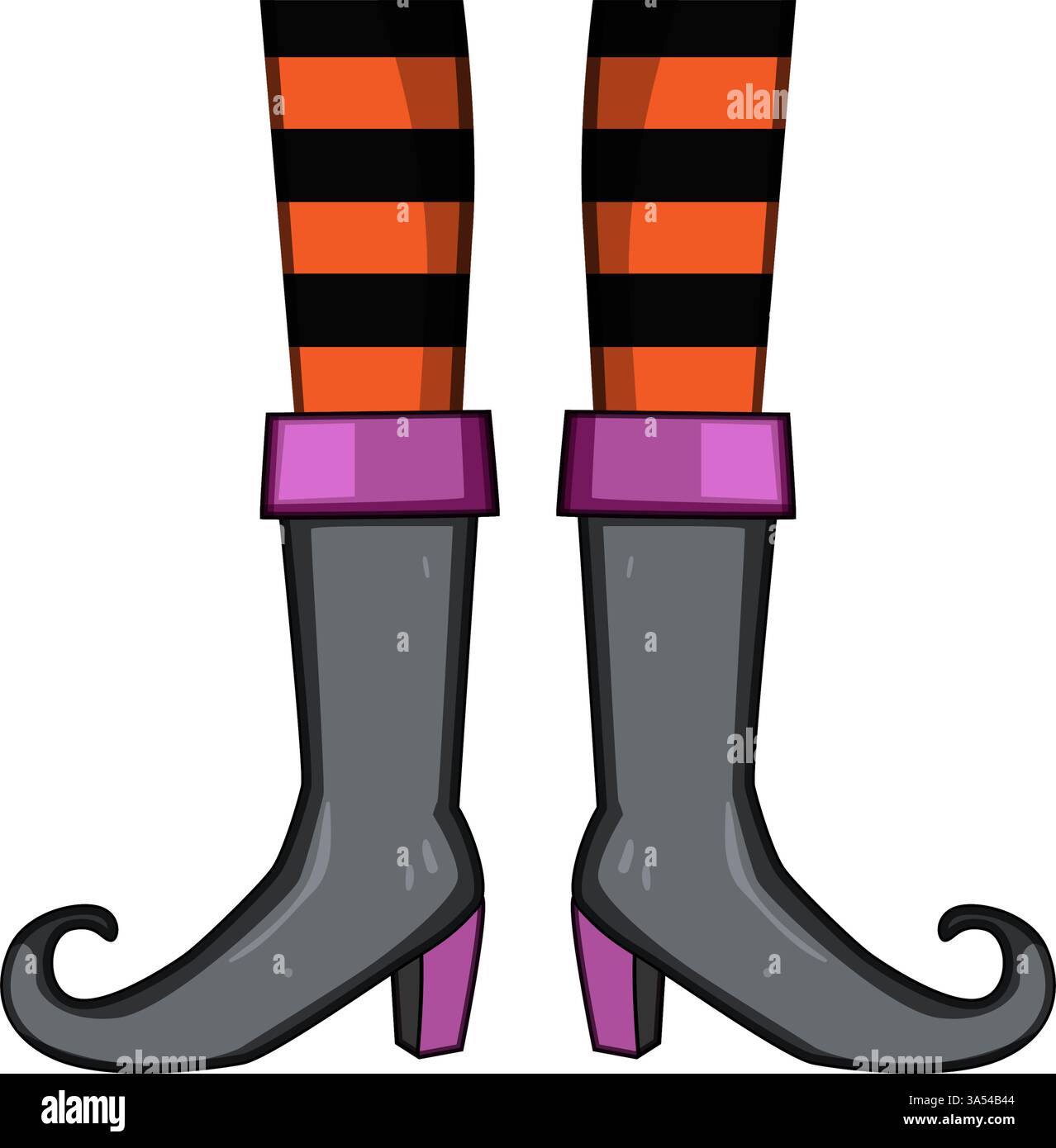 shoes witch legs cartoon vector illustration Stock Vector Image & Art ...