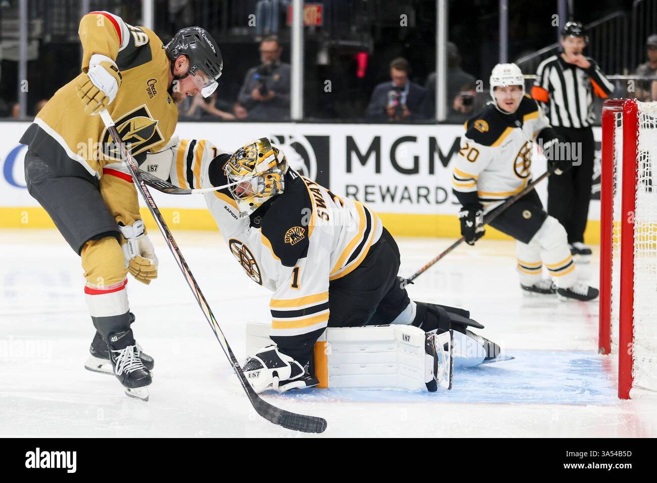 Vegas Golden Knights center Ivan Barbashev (49) collides into Boston ...