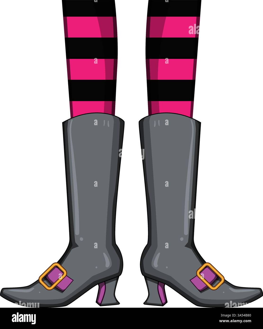 magic witch legs cartoon vector illustration Stock Vector Image & Art ...