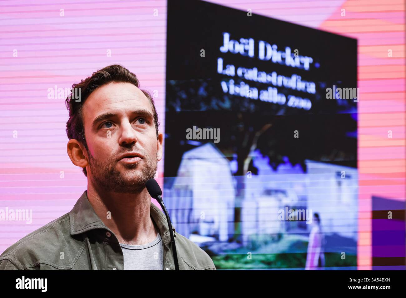 Milan, Italy. 17th Mar, 2025. Joël Dicker attends the presentation of ...