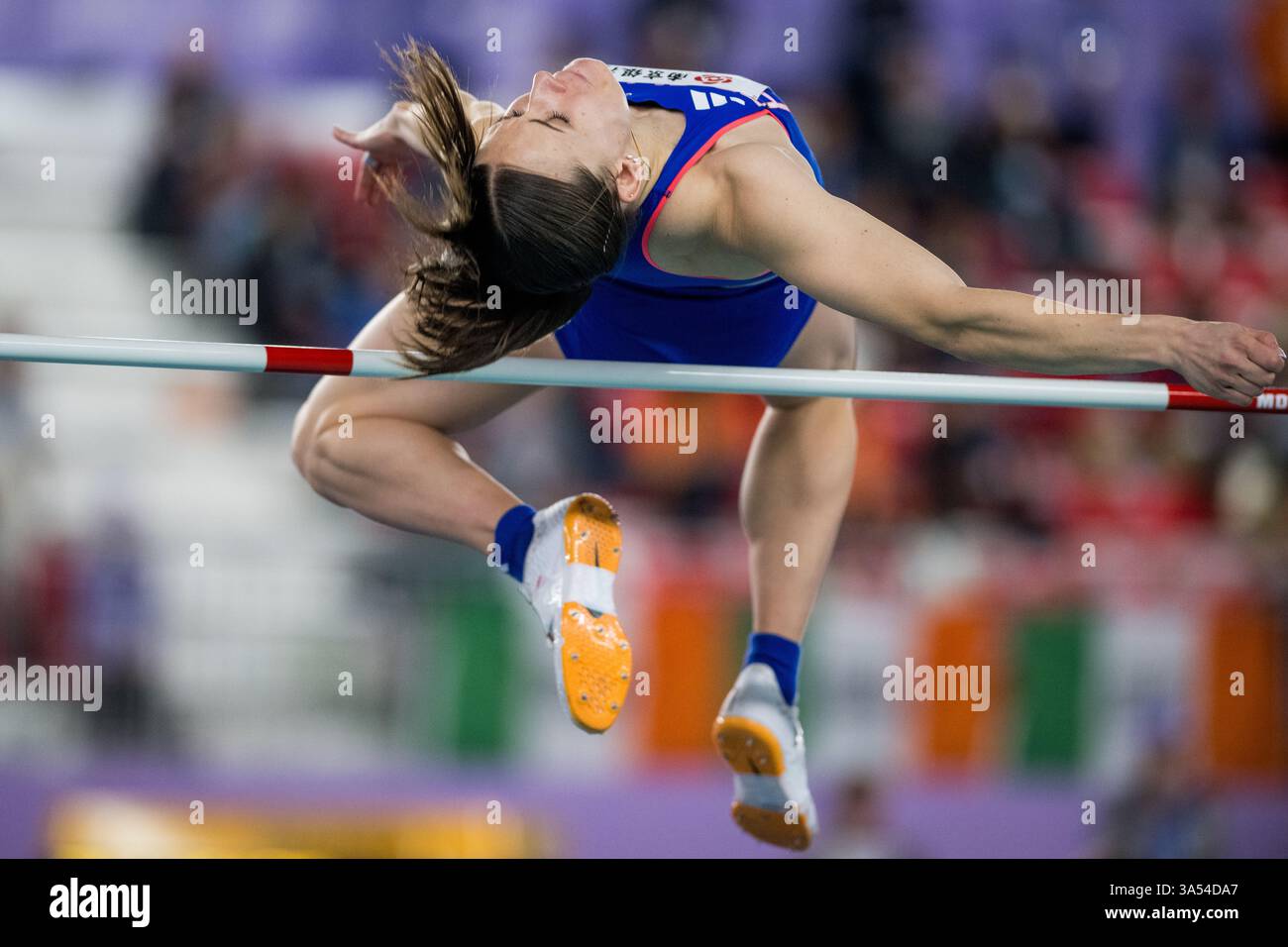 French Celia Perron pictured in action during the High Jump event of ...