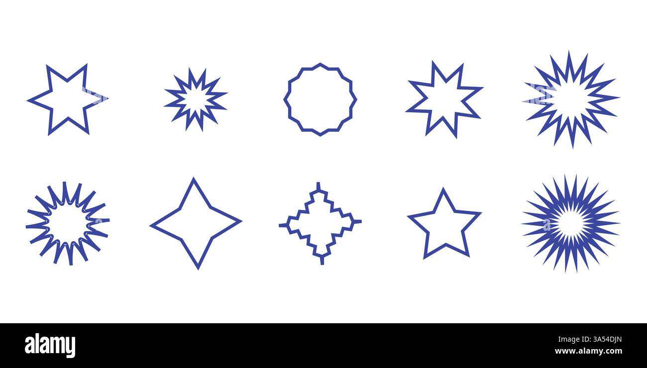 Geometric Starburst Shapes | Islamic Art-Inspired Vector Elements ...