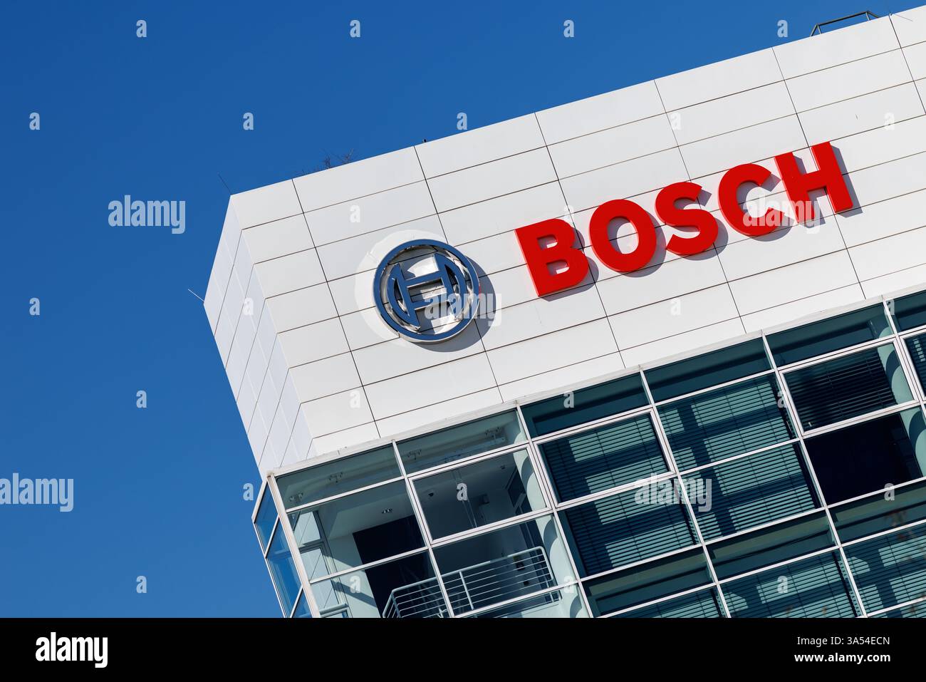Munich, Germany. 20th Mar, 2025. The lettering and logo of Robert Bosch ...