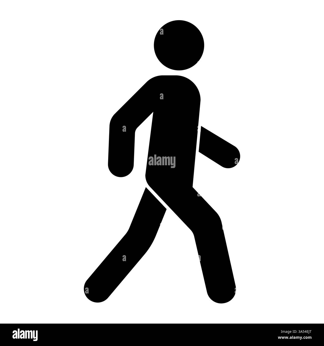 Walking person symbol. Pedestrian vector flat illustration Stock Vector ...