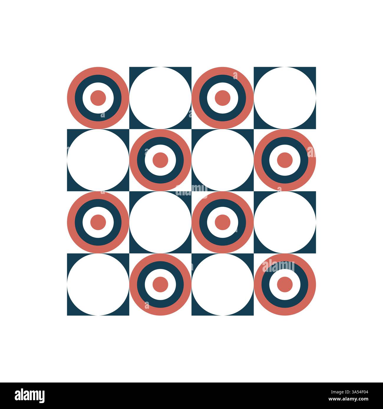 Bauhaus seamless geometric pattern with circular shapes Bold and modern ...