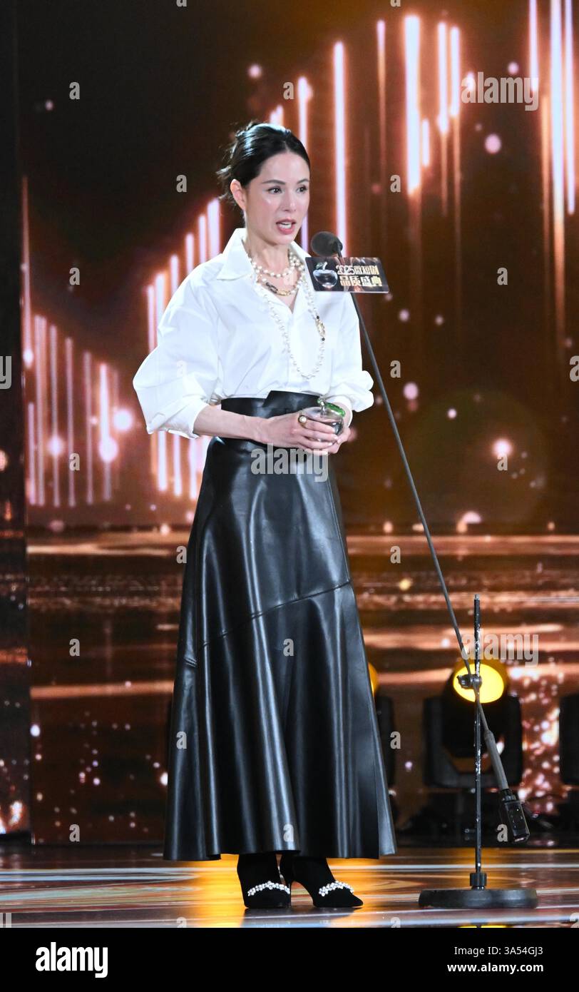 Hong Kong actress Carman Lee attends an activity in Shanghai, China, 20 ...