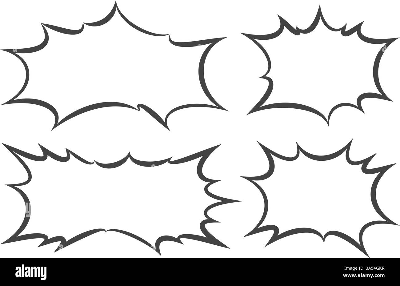 Manga speech bubble for text with bomb explosion effect. Comic pop art ...