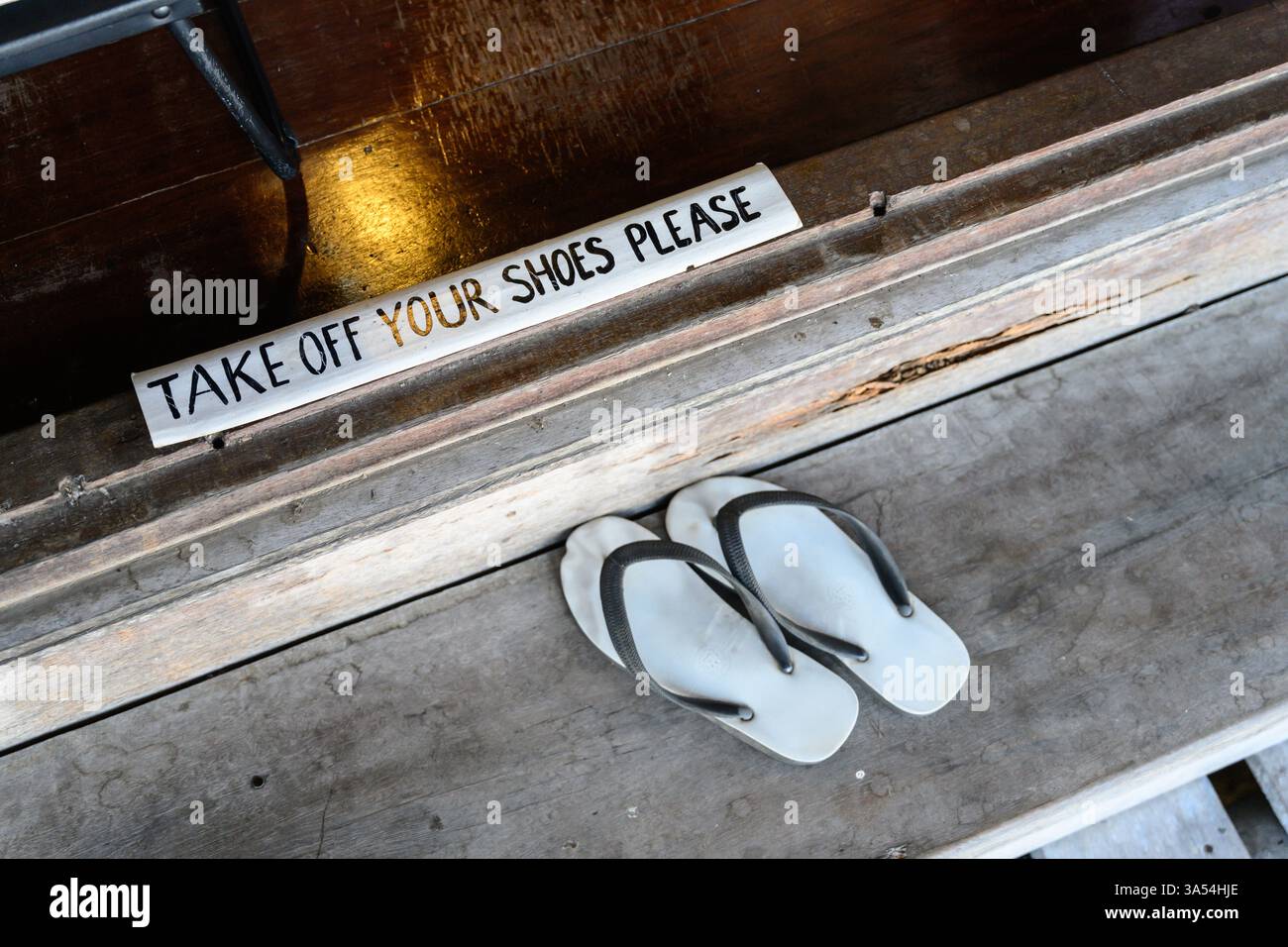 Taking your shoes off before entering a Thai house is considered polite ...