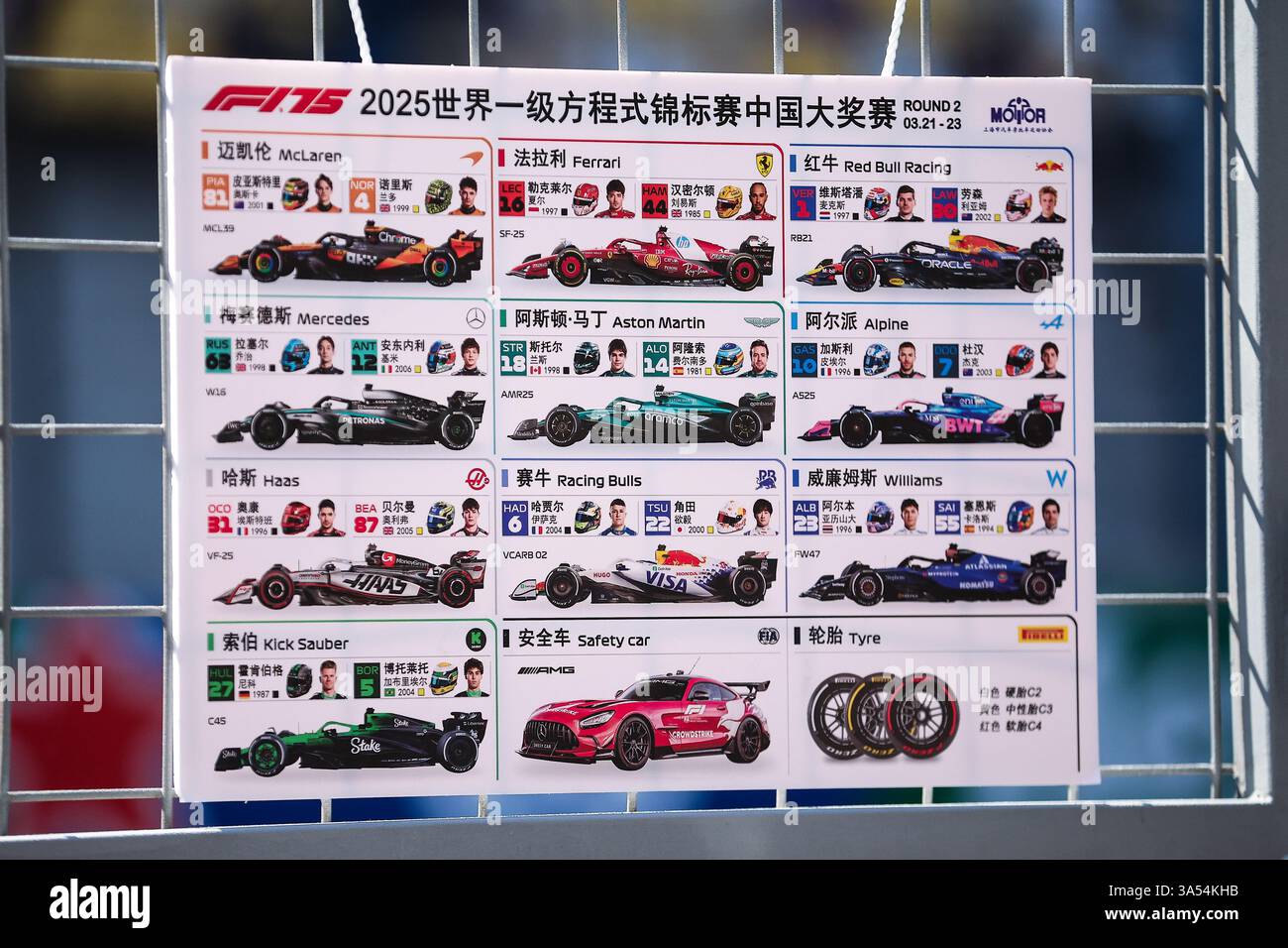 Spotter guide of F1 2025 during the Formula 1 Heineken Chinese Grand ...