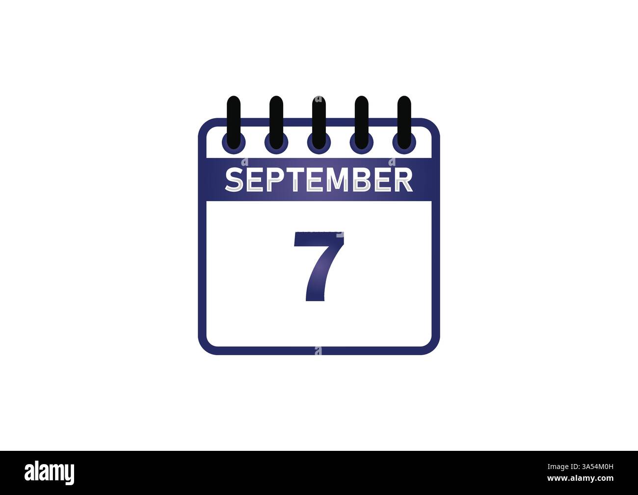 September 7 Calendar Icon – Important Date, Events and Planning Stock ...