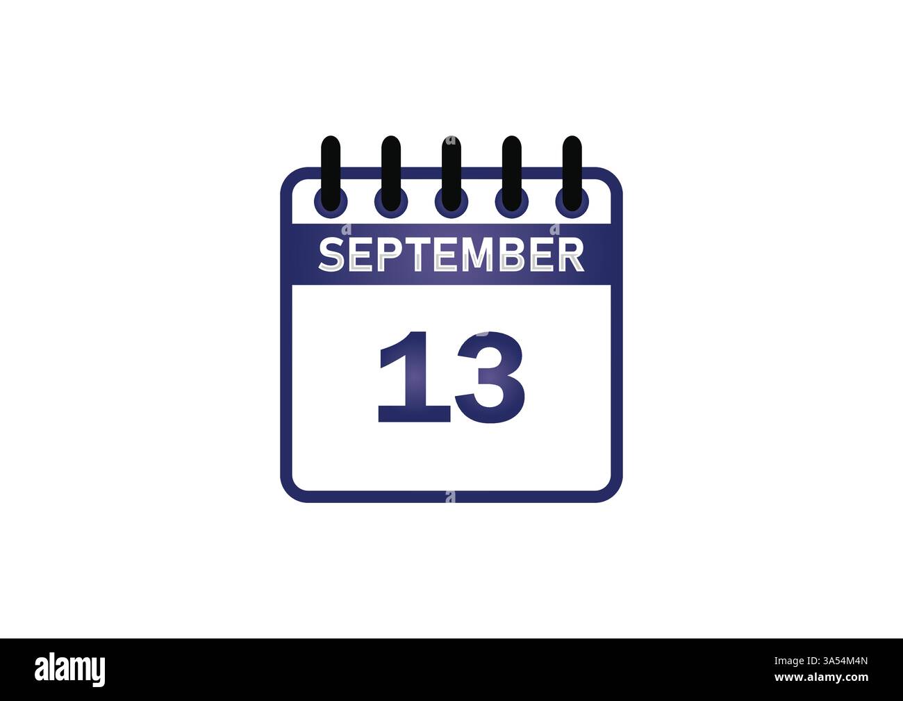 September 13 Calendar Icon – Important Dates and Events Stock Vector ...