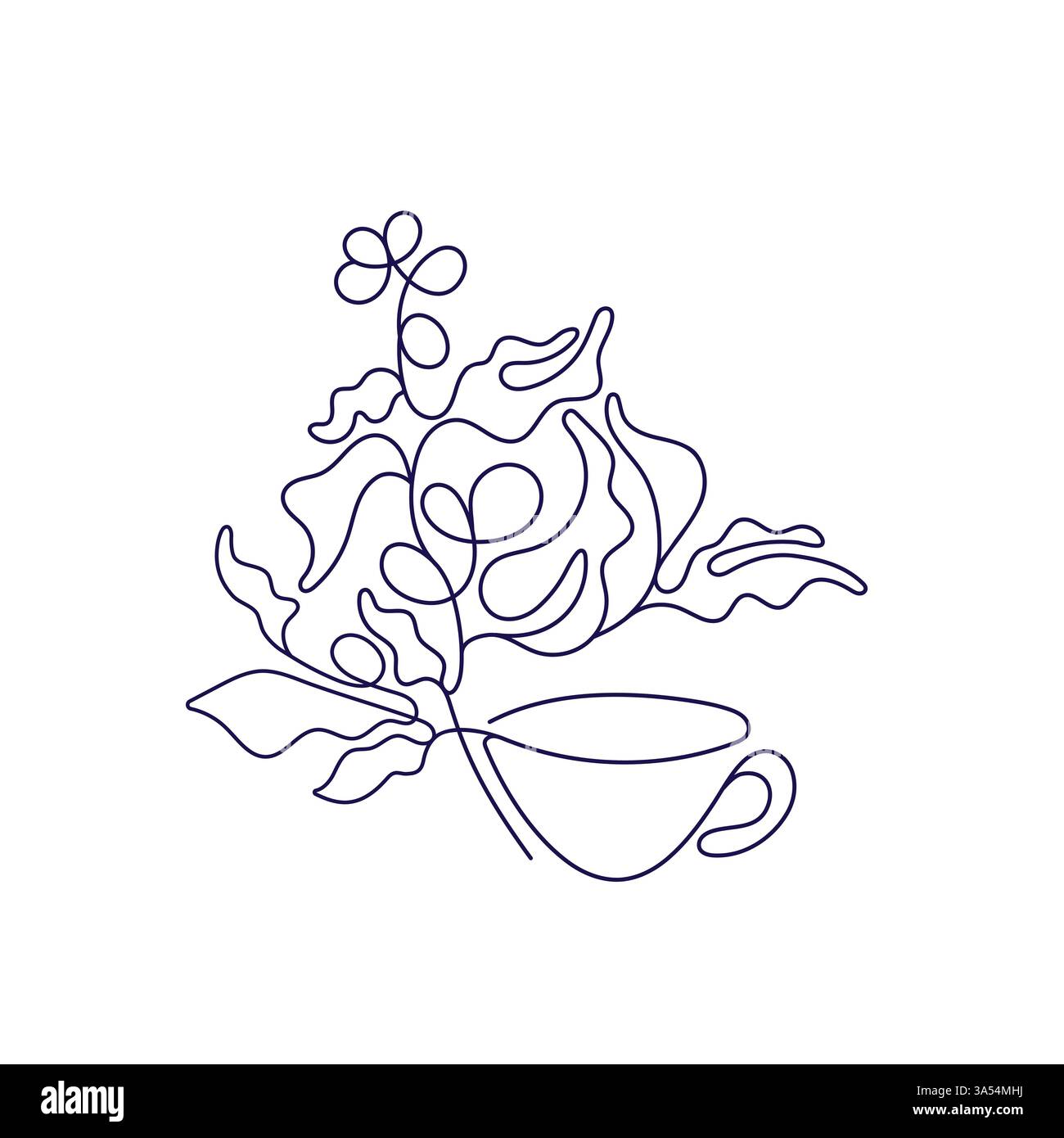 Single line art drink Stock Vector Images - Alamy