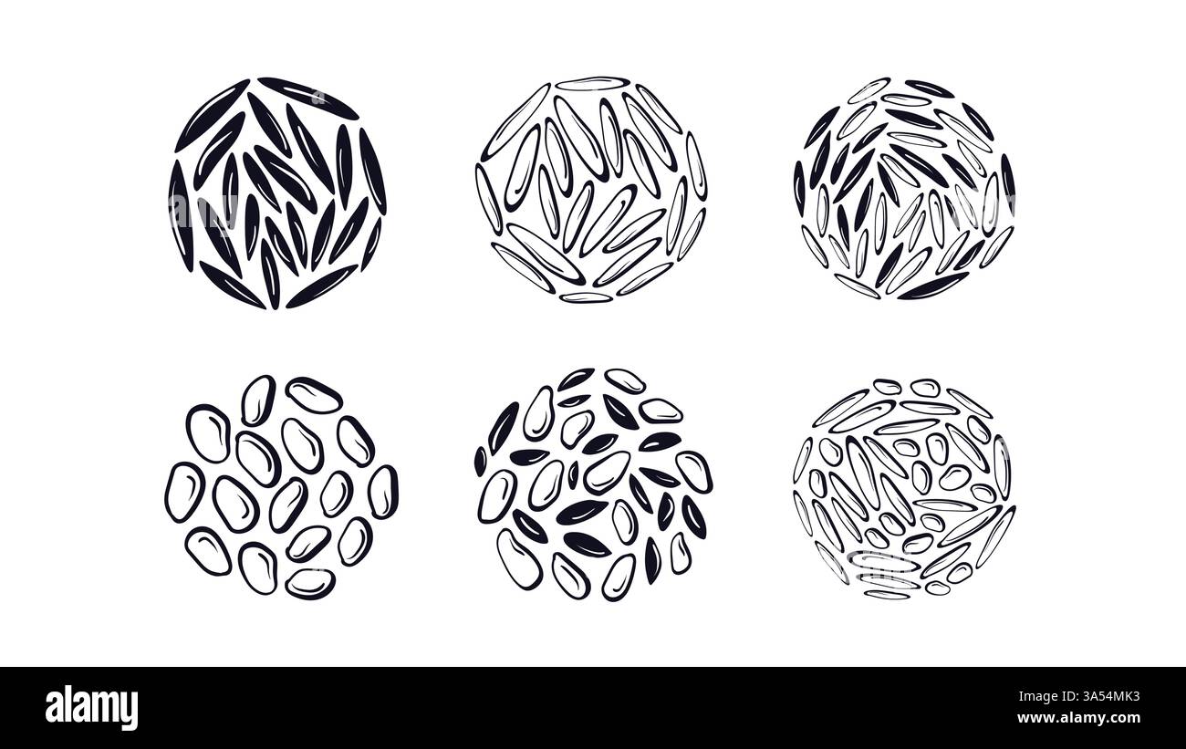 Long grain black wild Stock Vector Images - Alamy