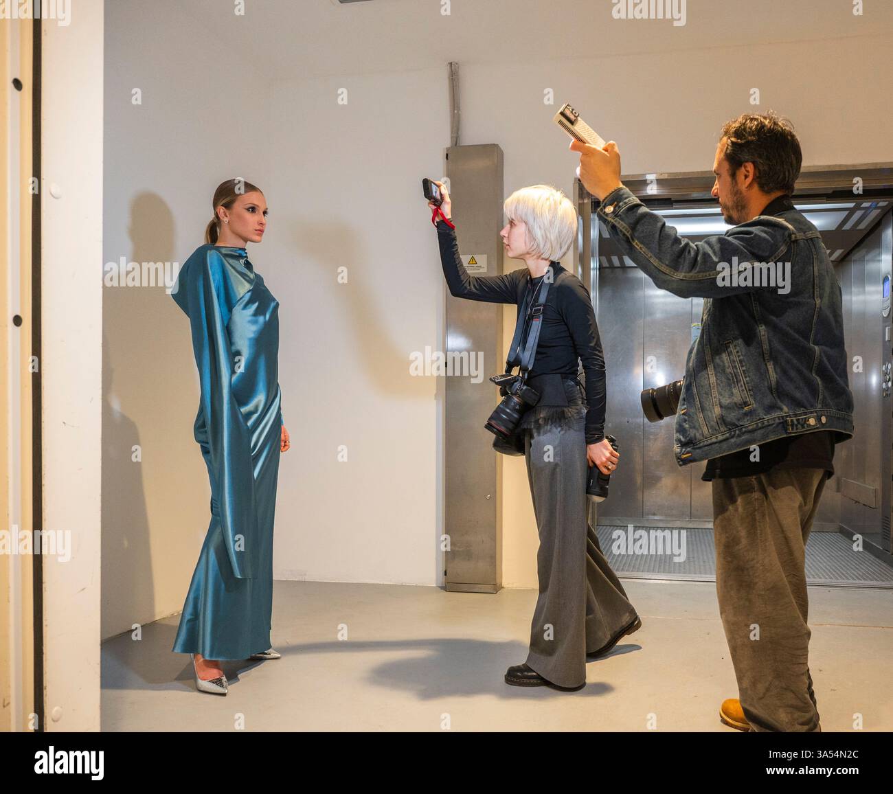 Kyiv, Ukraine - 17th February, 2025. Backstage at Gasanova fashion show ...