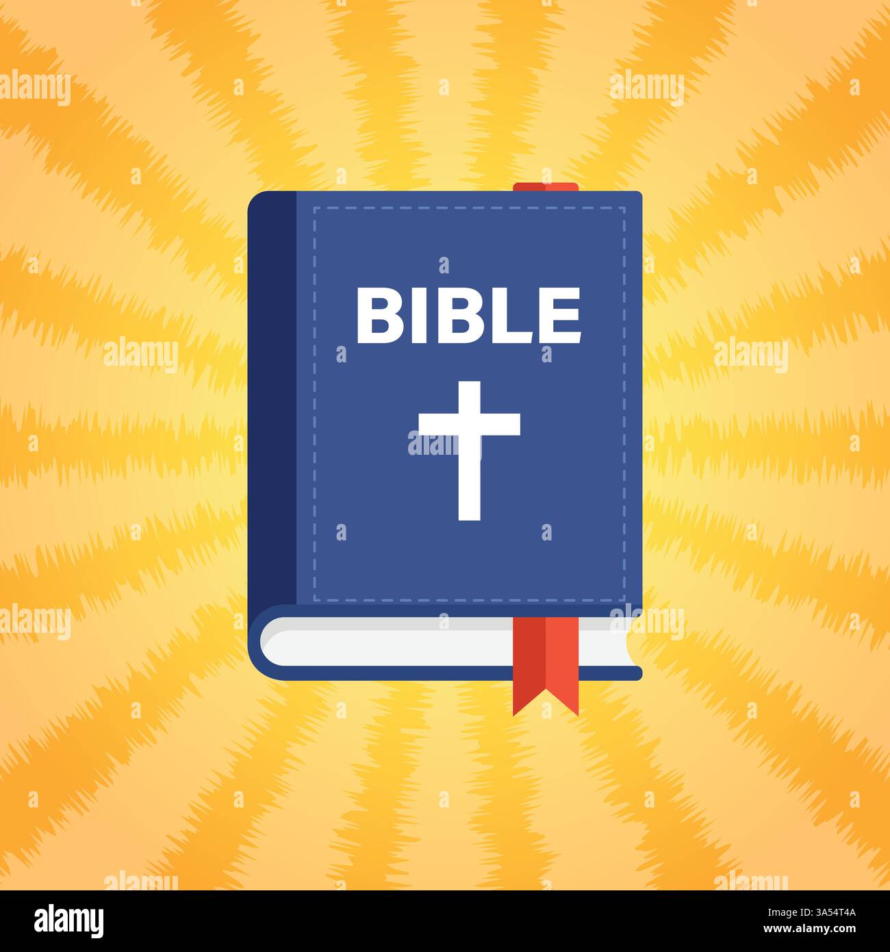 Holy bible icon in flat style. Christianity book vector illustration on ...