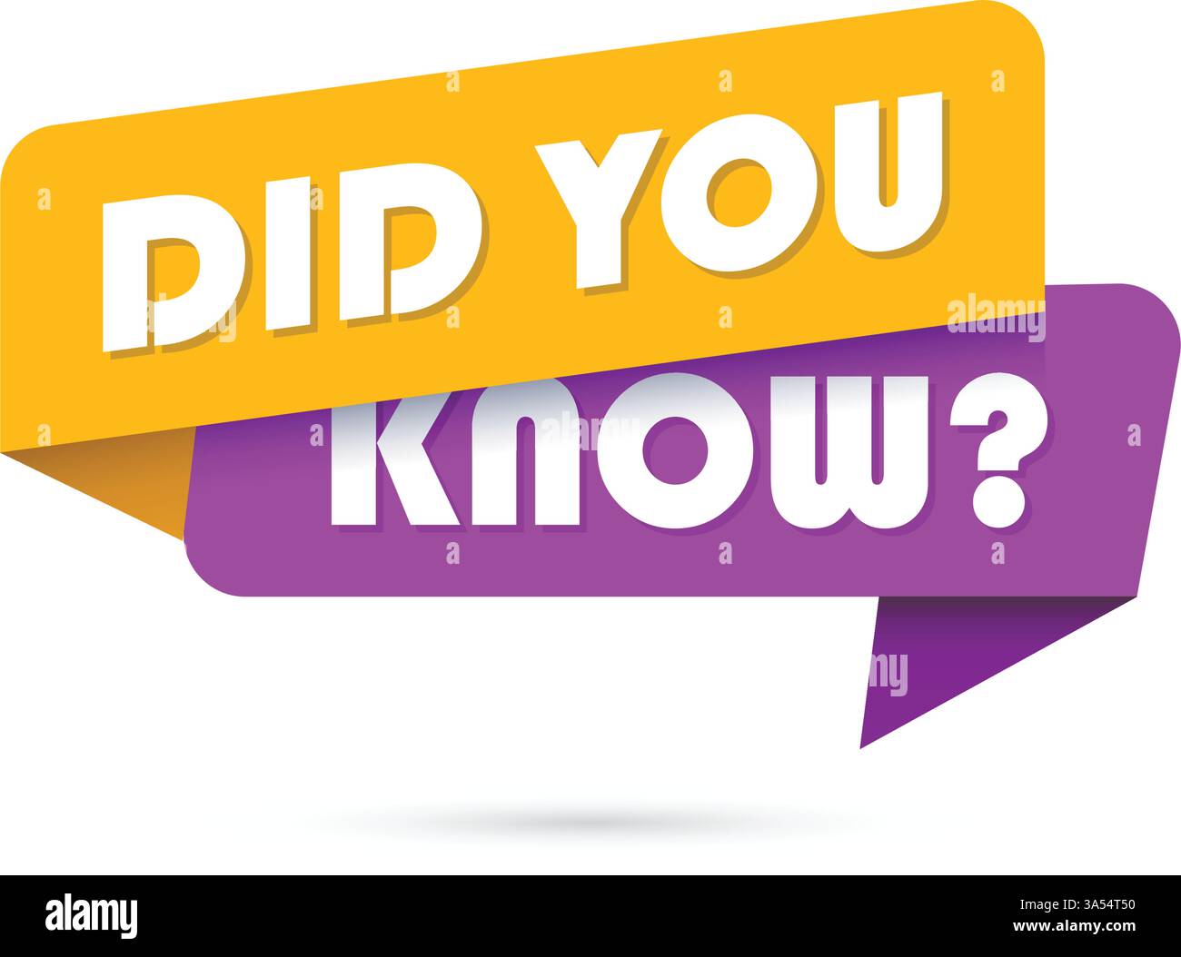 Did you know icon in flat style. Banner interesting facts vector ...