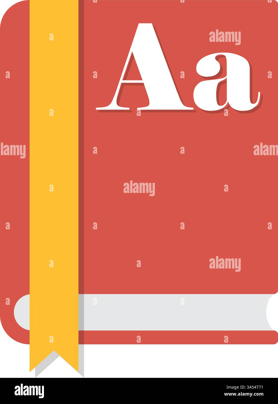 Glossary book icon in flat style. Guidebook encyclopedia vector ...