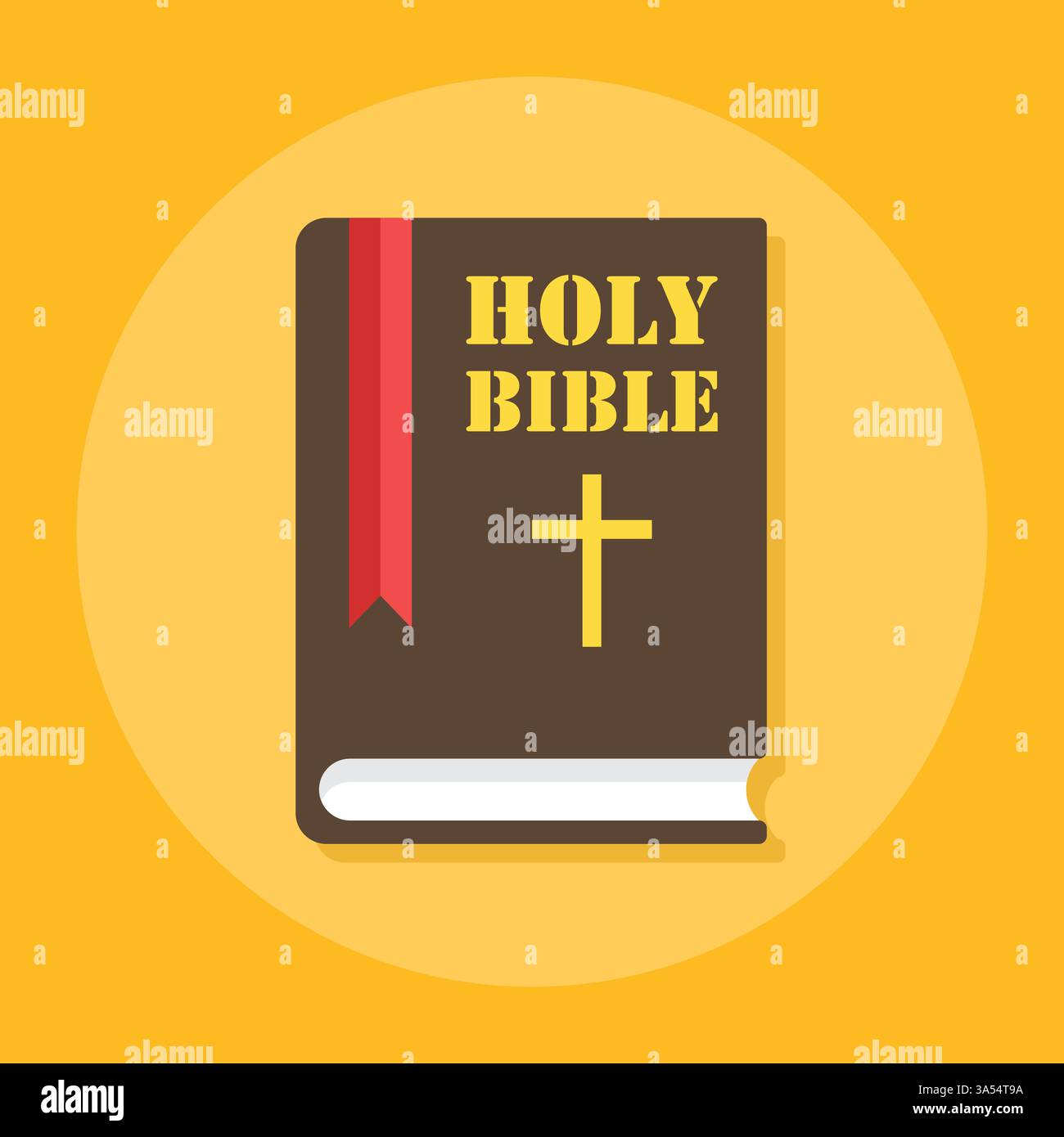 Holy bible icon in flat style. Christianity book vector illustration on ...
