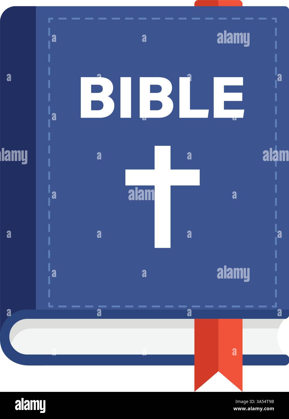 Holy bible icon in flat style. Christianity book vector illustration on ...