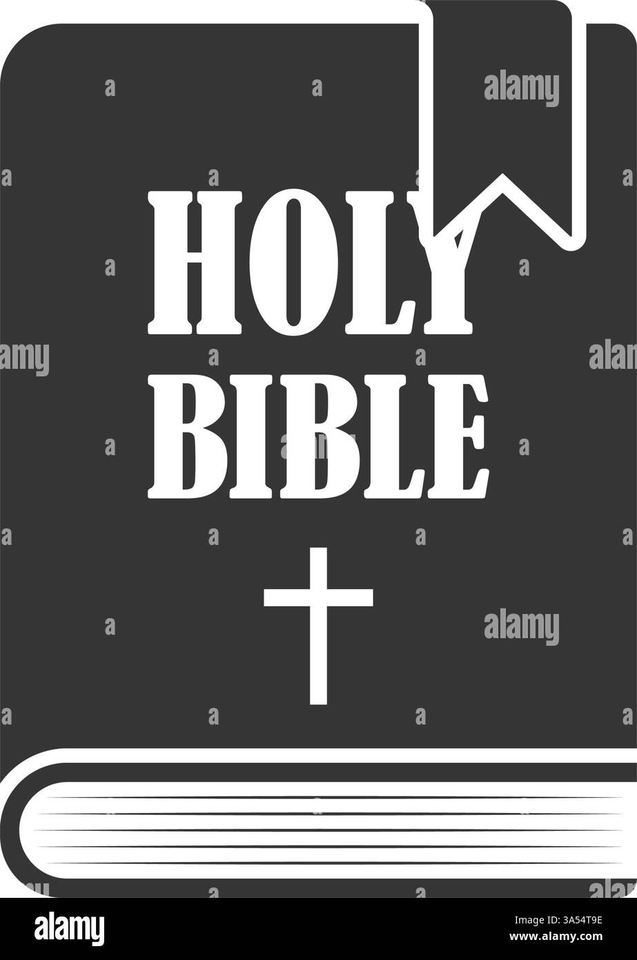 Holy bible icon in flat style. Christianity book vector illustration on ...