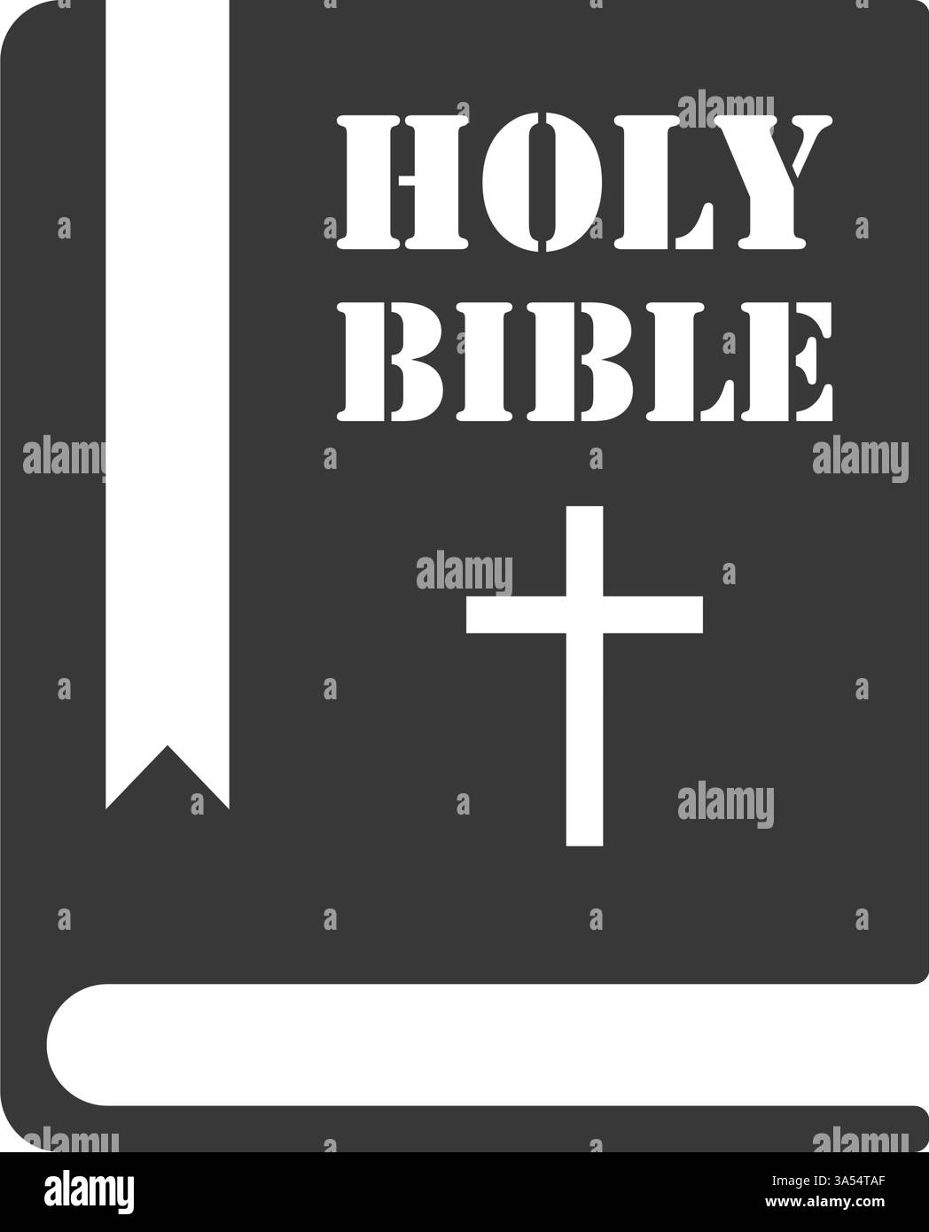 Holy bible icon in flat style. Christianity book vector illustration on ...
