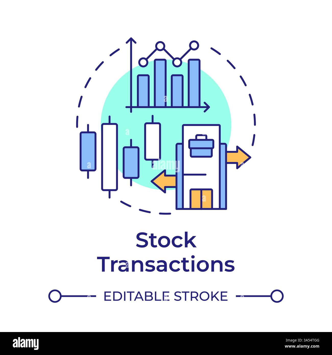 Stock transactions multi color concept icon Stock Vector Image & Art ...