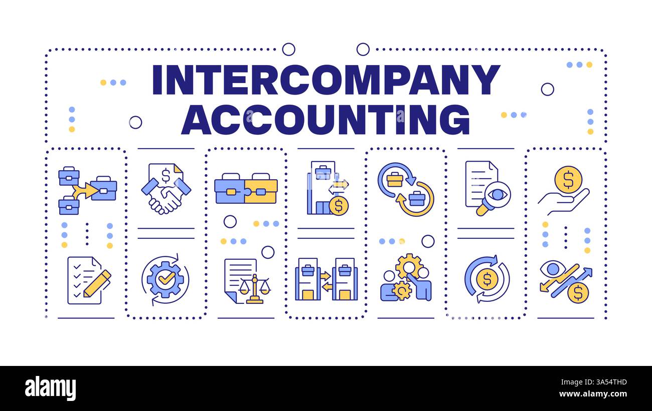 Intercompany accounting word concept isolated on white Stock Vector ...