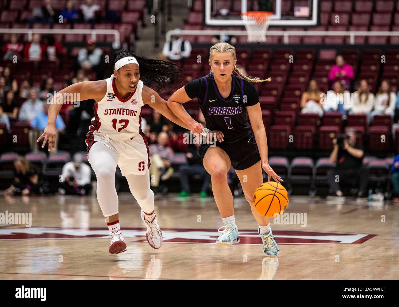 March 20 2025 Palo Alto CA, U.S.A. Portland guard McKelle Meek (1 ...