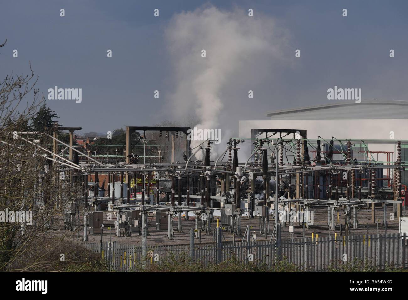The North Hyde electrical substation which caught fire. More than 1,300 ...