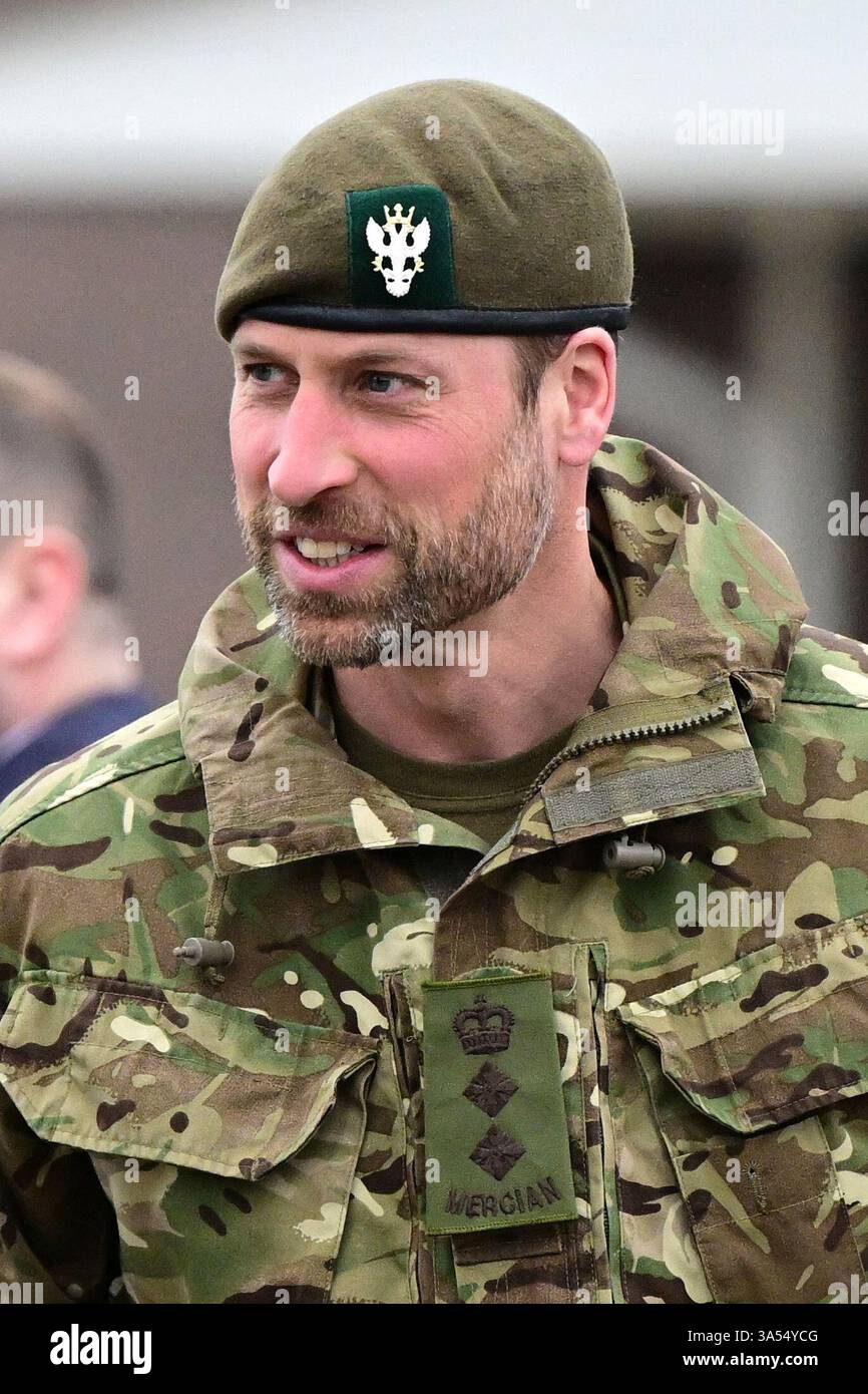 The Prince of Wales arrives to meet Estonian troops at Tapa Camp and ...