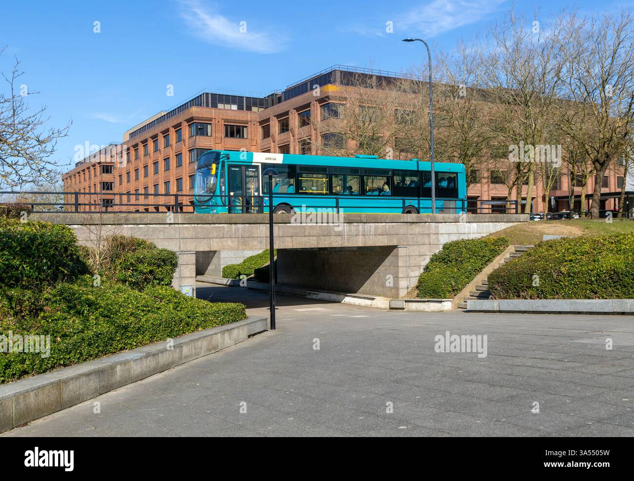 Underpass pedestrian pathway in Milton Keynes Central, Buckinghamshire ...