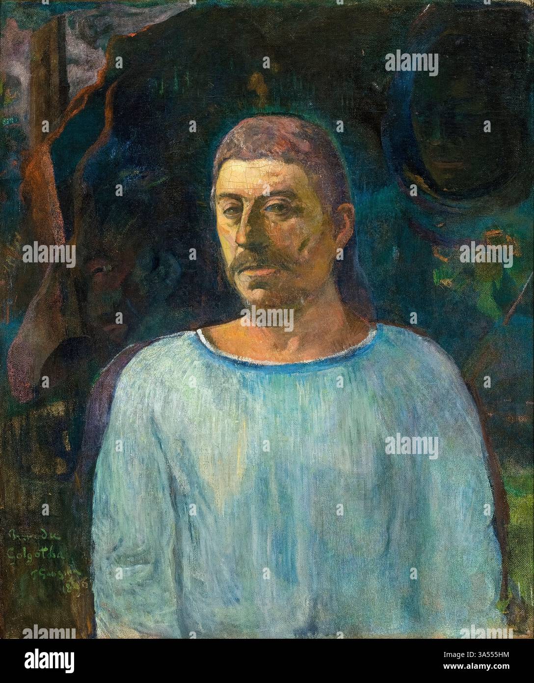Paul Gauguin (1848-1903), Self-portrait (near the Golgotha), painting ...