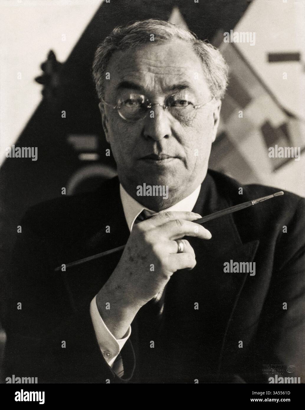 Kandinsky. Portrait photograph of the Russian abstract painter and art theorist Wassily ...