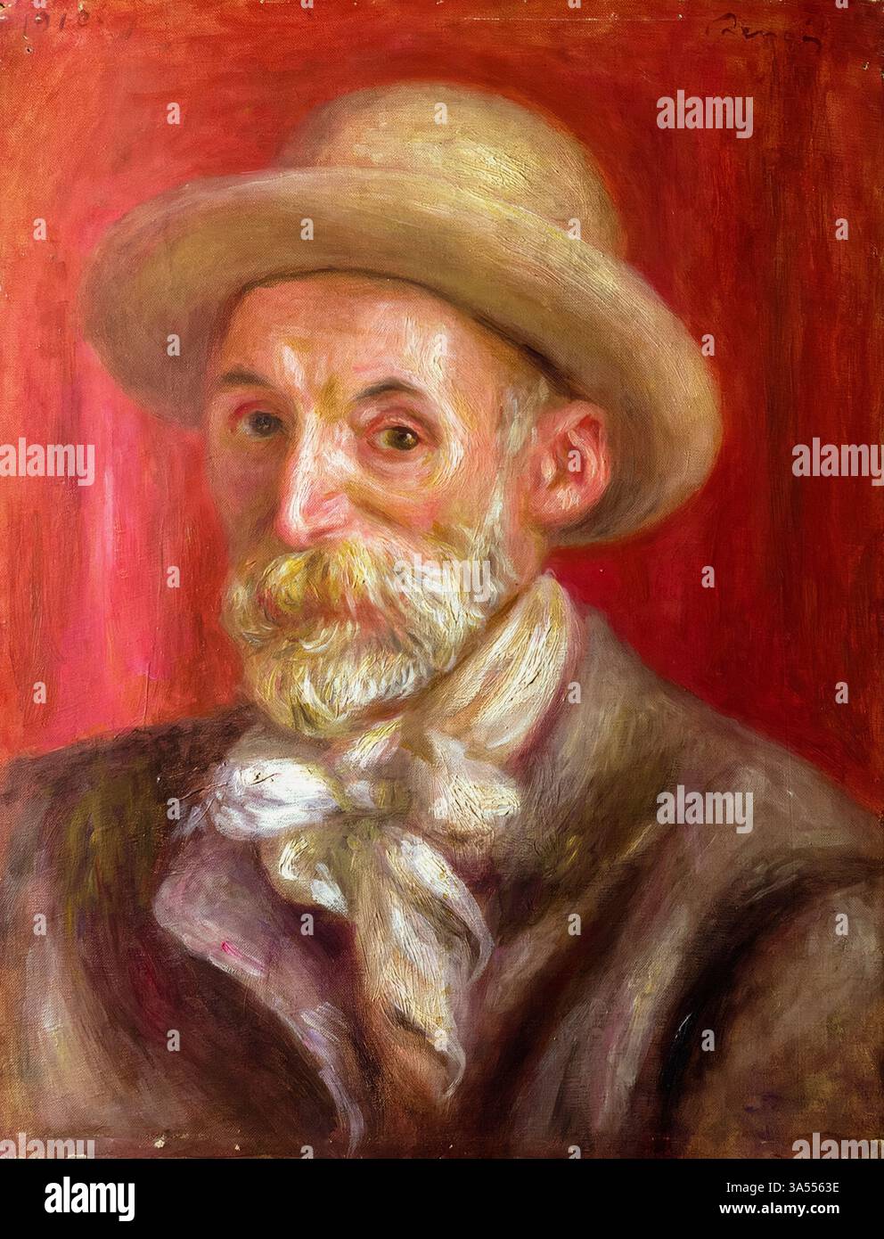 Renoir. Self Portrait painting of the French impressionist painter ...